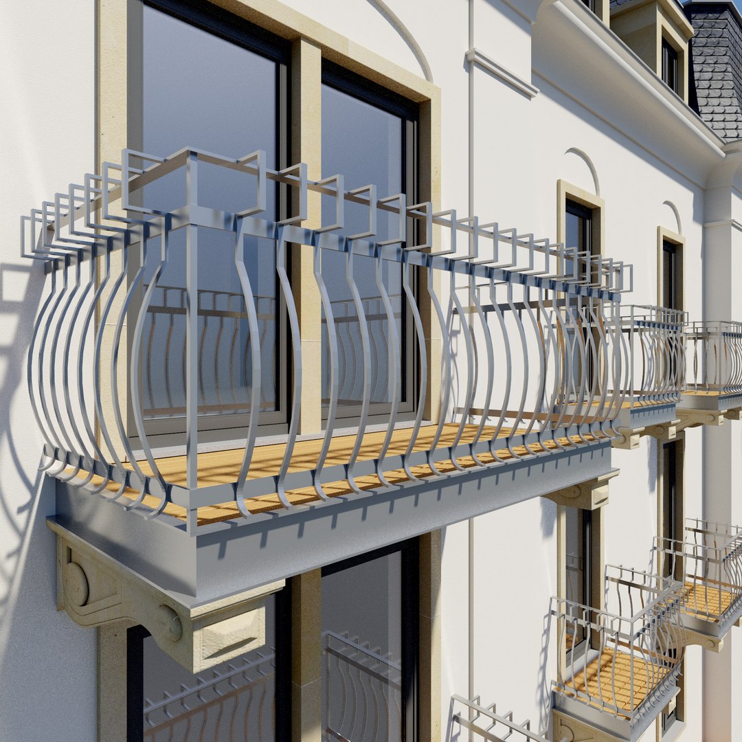 3d Old German Building 2 Model