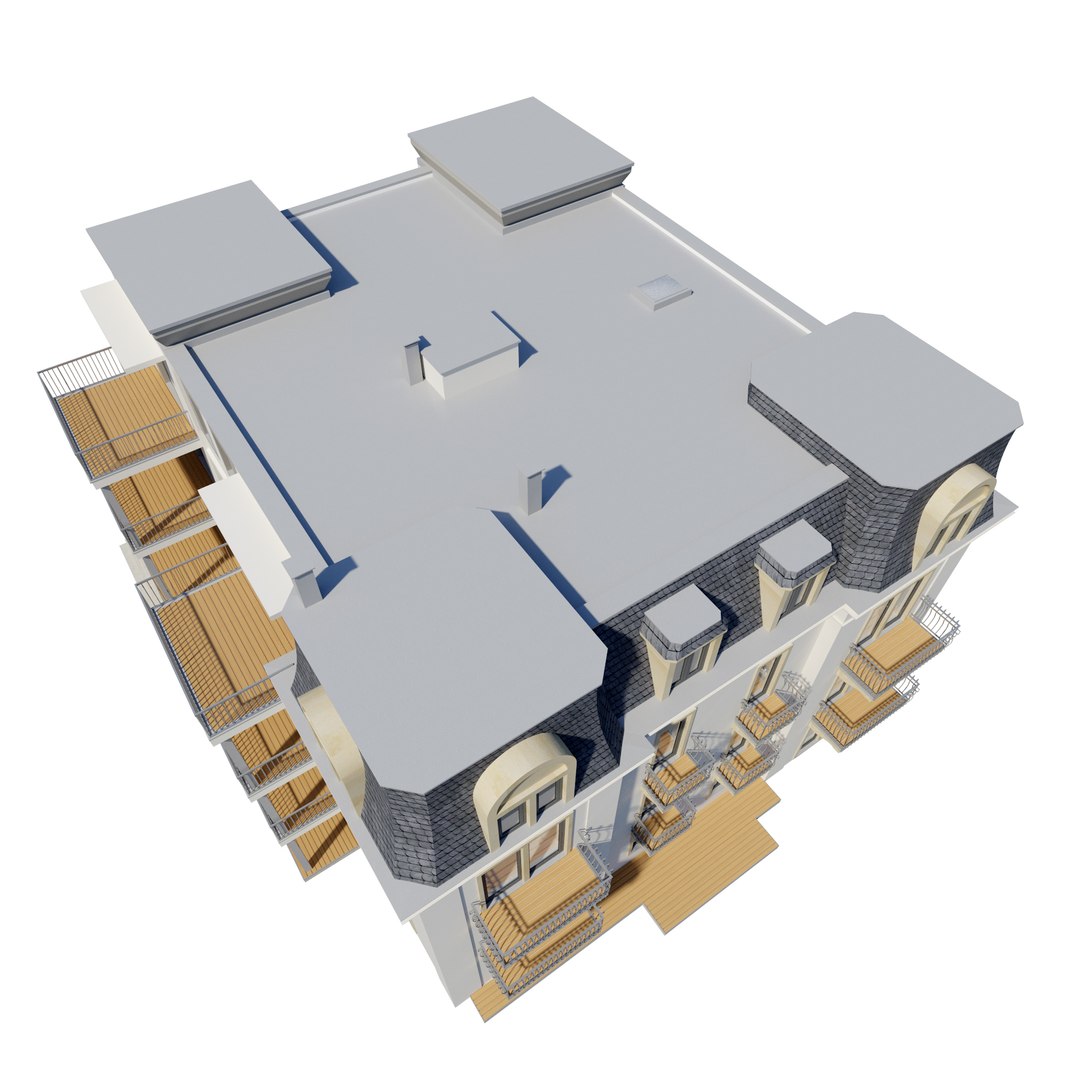 3d Old German Building 2 Model