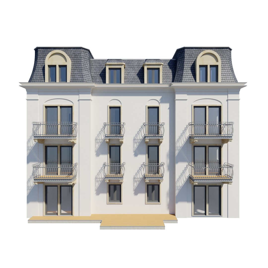 3d Old German Building 2 Model