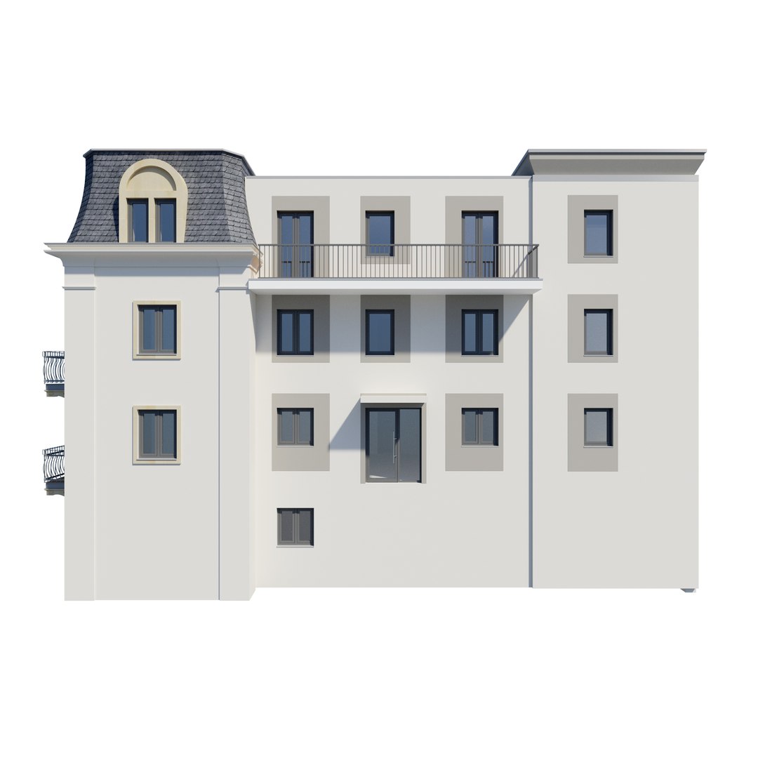 3d Old German Building 2 Model
