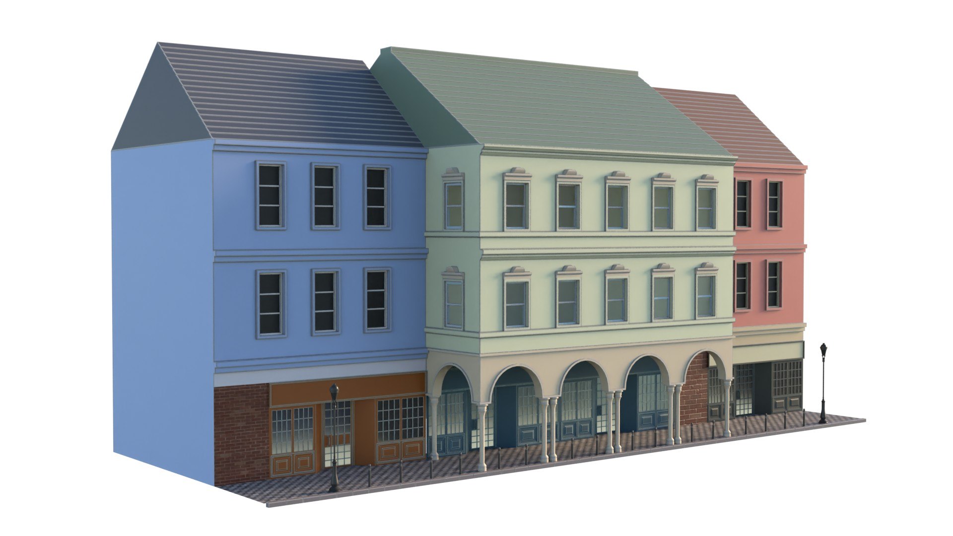 Lowpoly Cartoon City 02 3D - TurboSquid 2175238