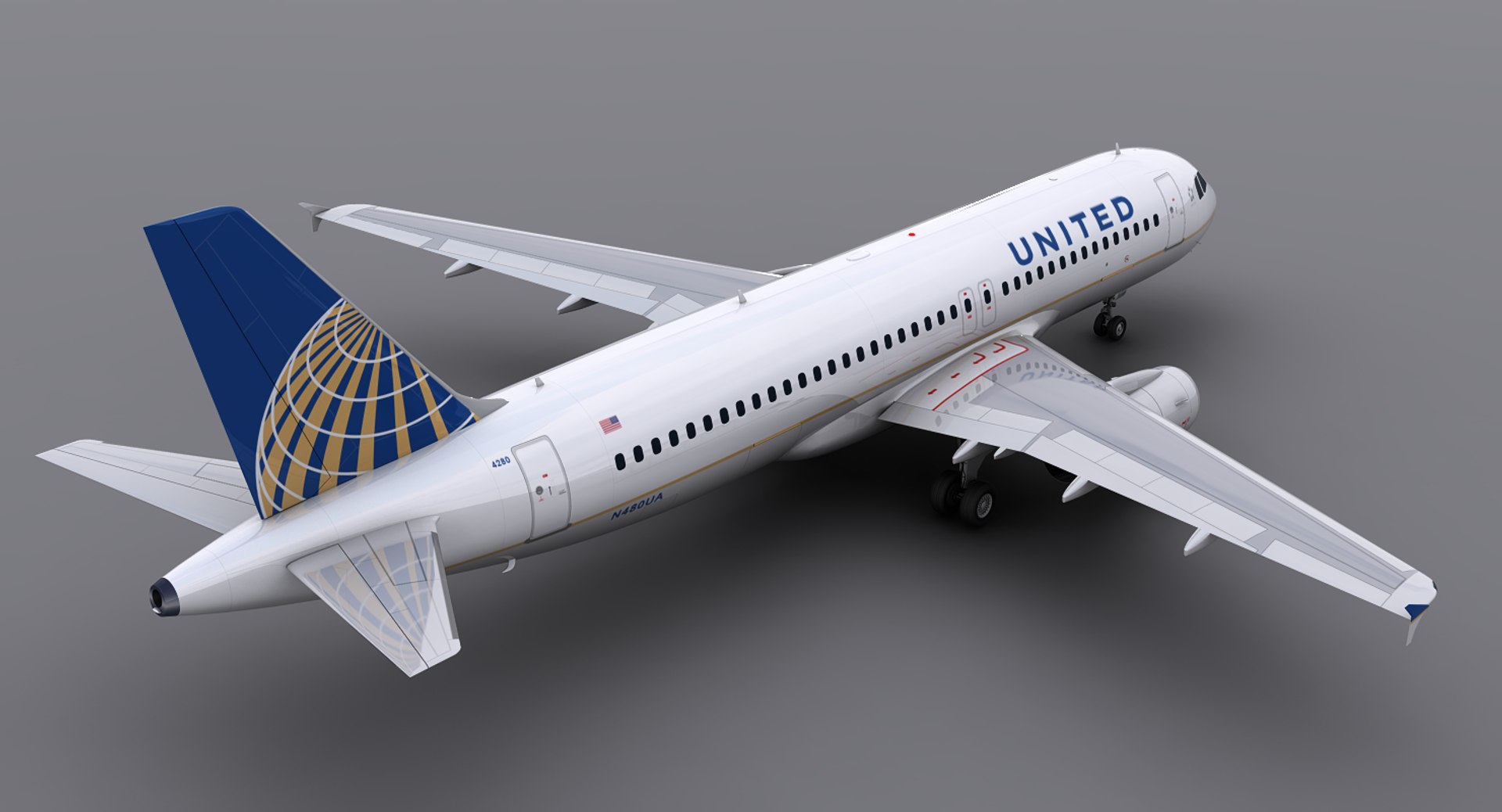 A320 United 3ds