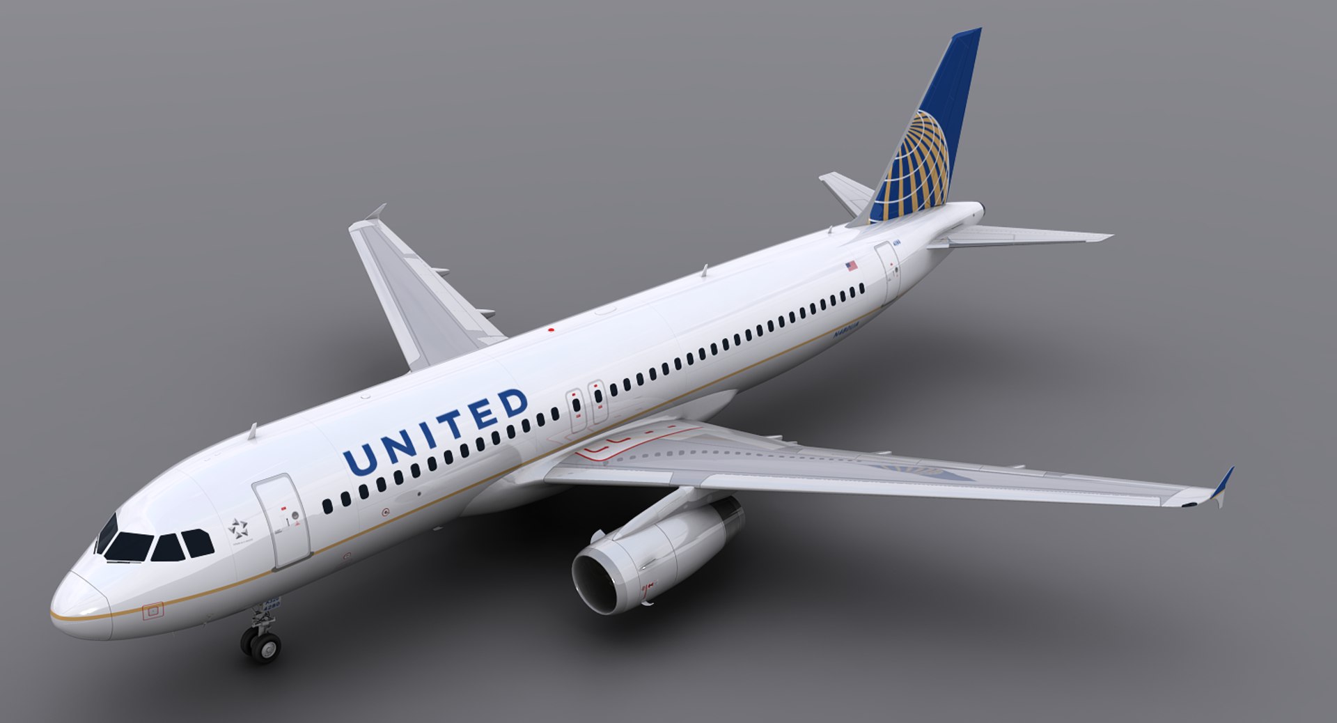 A320 United 3ds