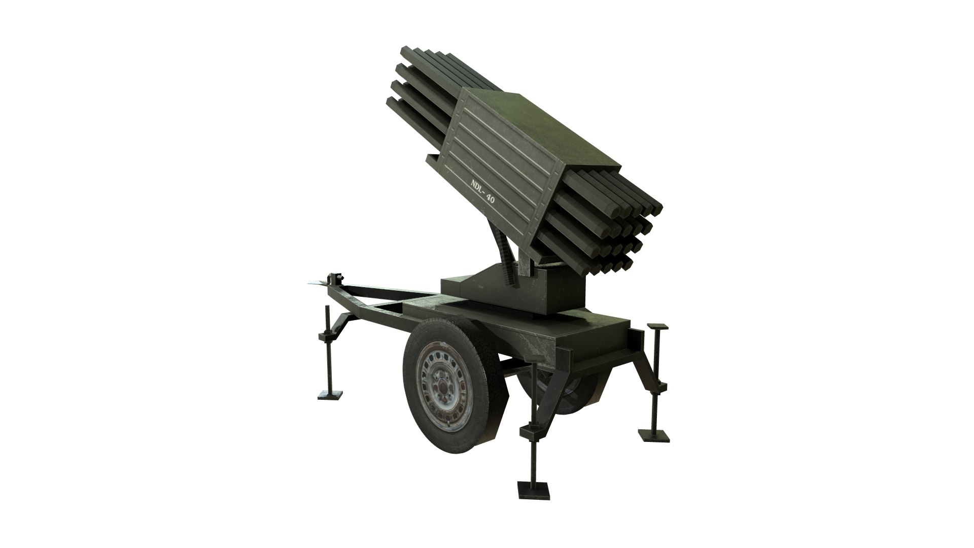 3D Model Ndl-40 Rocket Launcher - TurboSquid 1371401