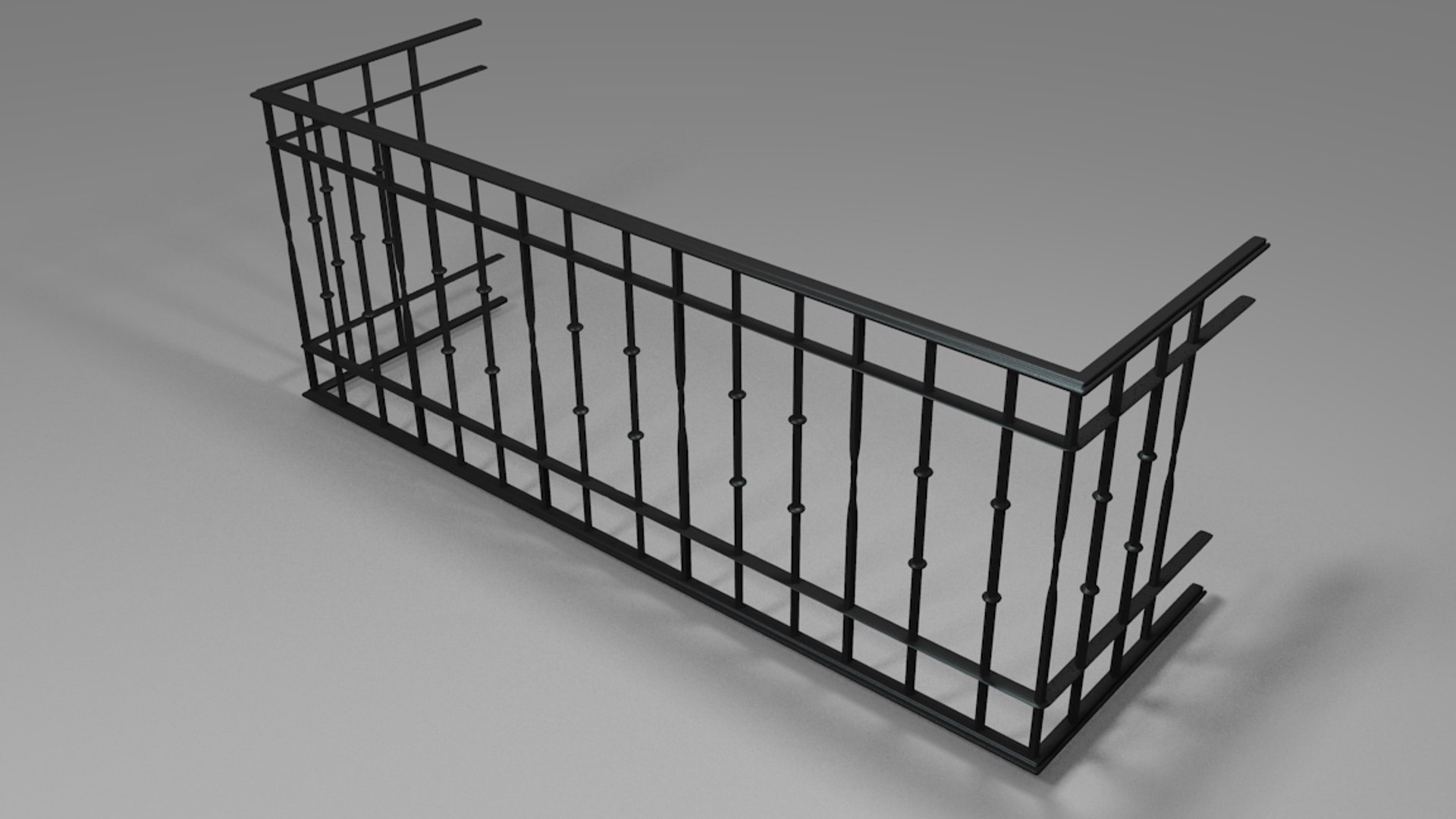 3D Model Railing - Balcony - TurboSquid 1313285