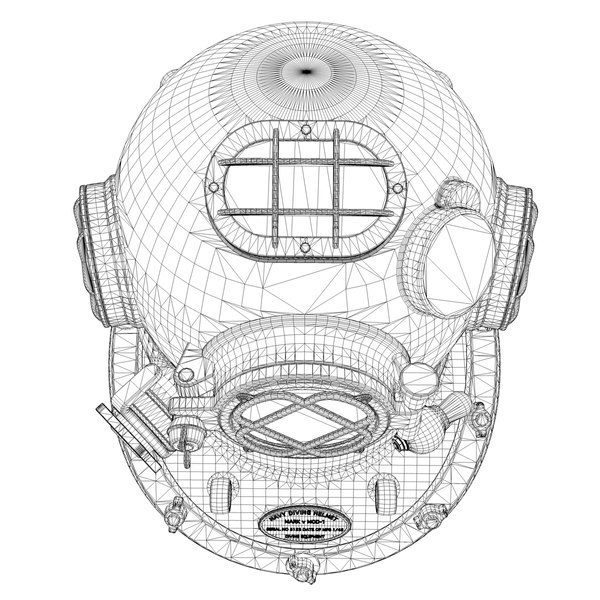 3d model diving helmet