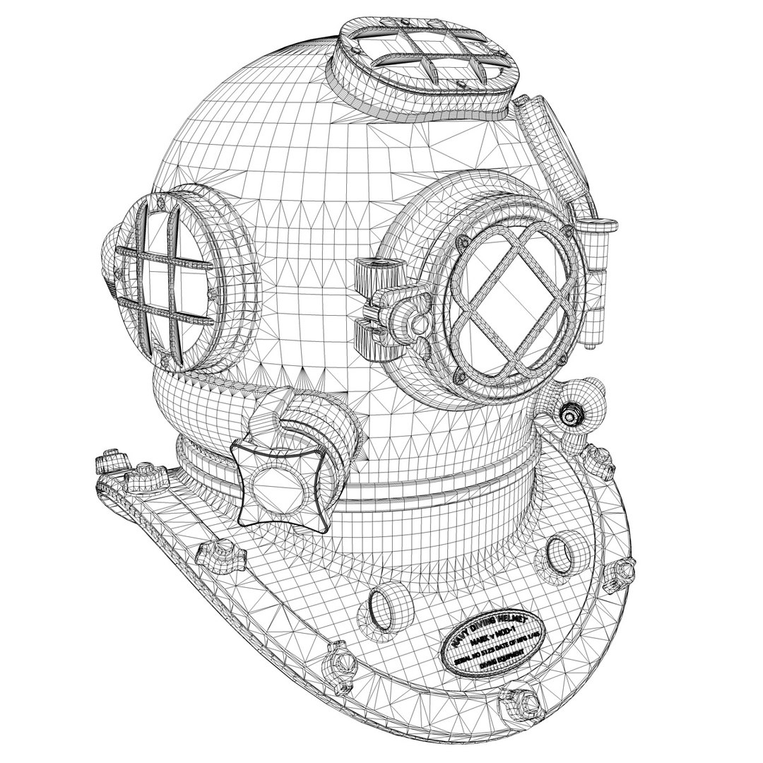 3d Model Diving Helmet