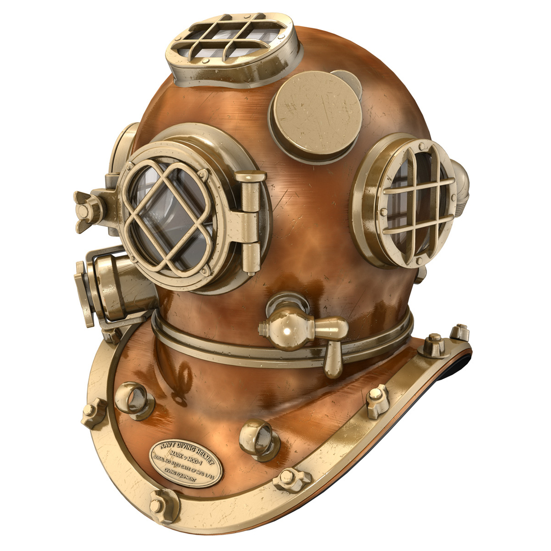 3d model diving helmet
