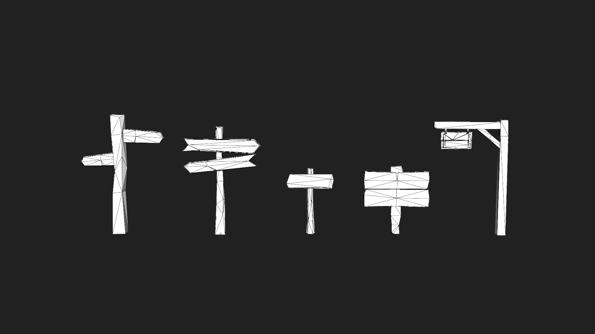 Stylized Wooden Sign 3D - TurboSquid 2257703