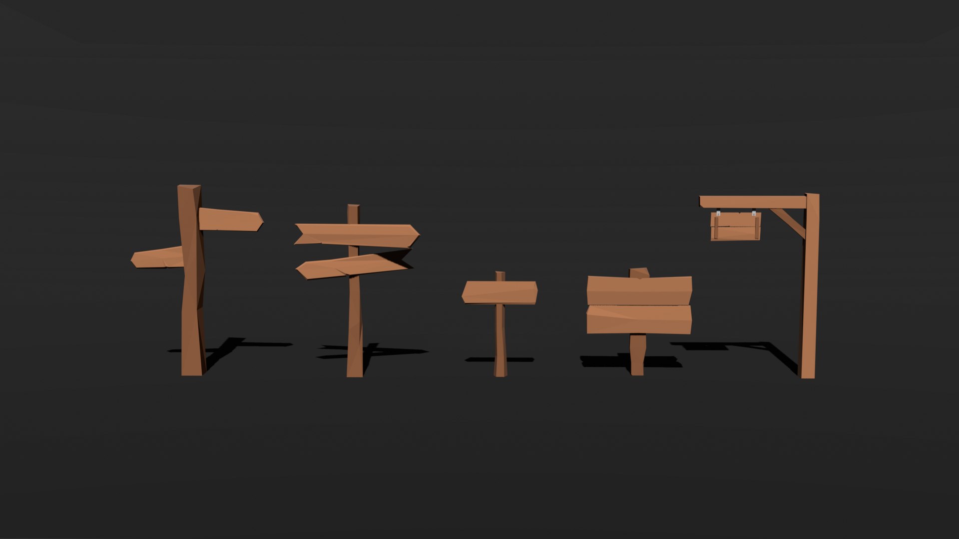 Stylized Wooden Sign 3D - TurboSquid 2257703