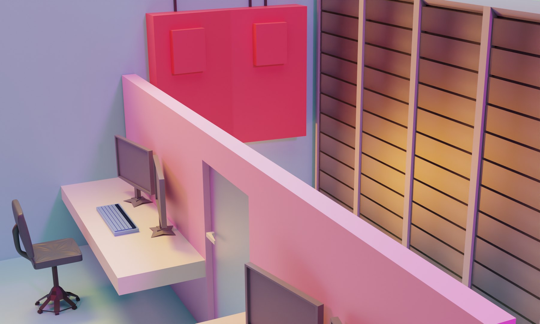 3D Low Poly Server Room - TurboSquid 1870085