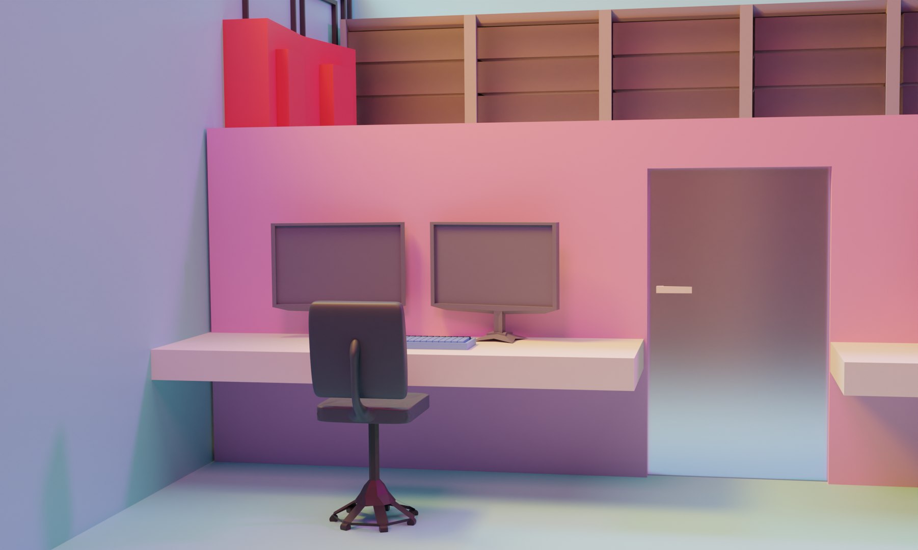 3D Low Poly Server Room - TurboSquid 1870085