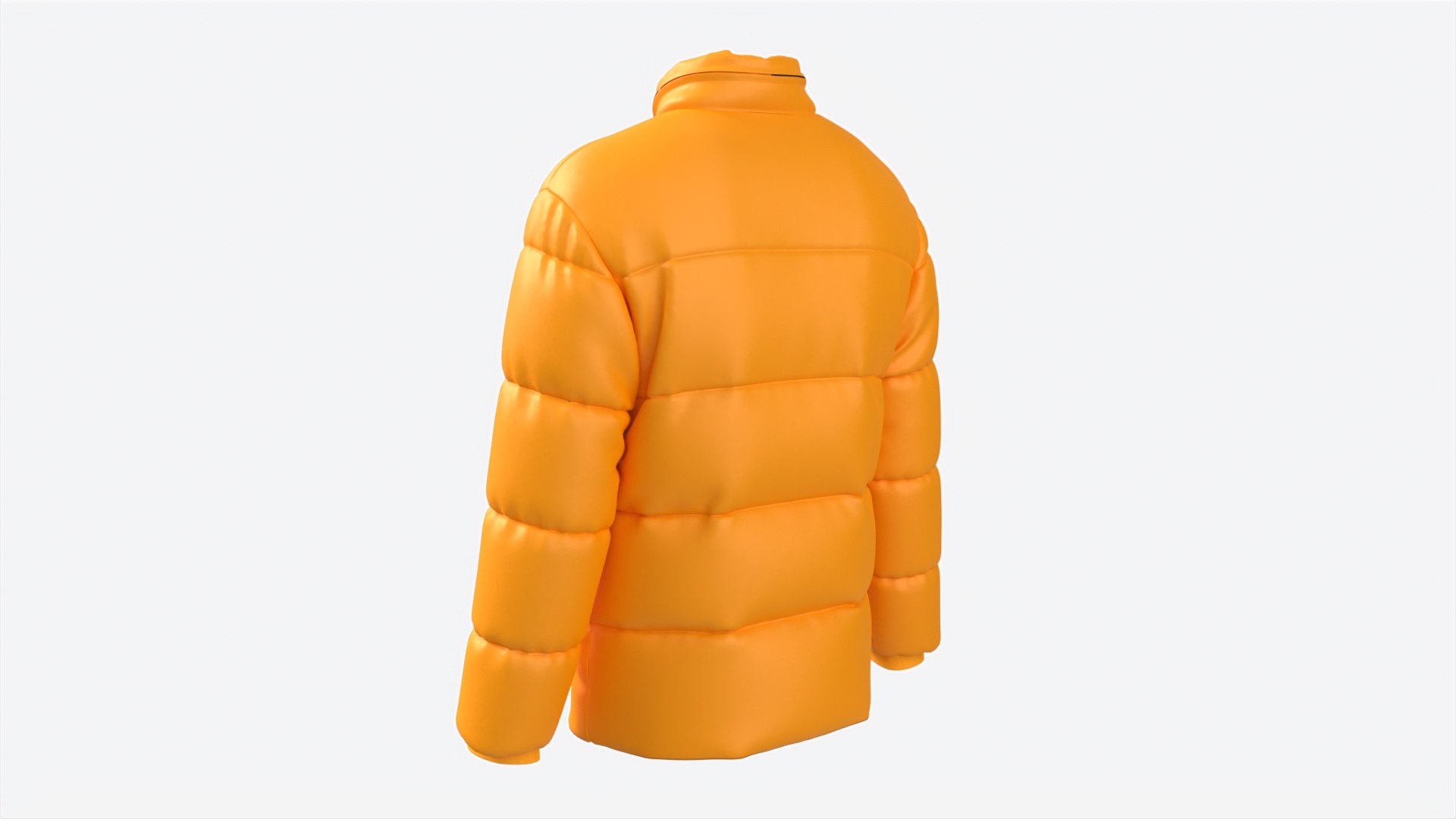Quilted Jacket For Men Mockup Yellow 3D Model - TurboSquid 2073849
