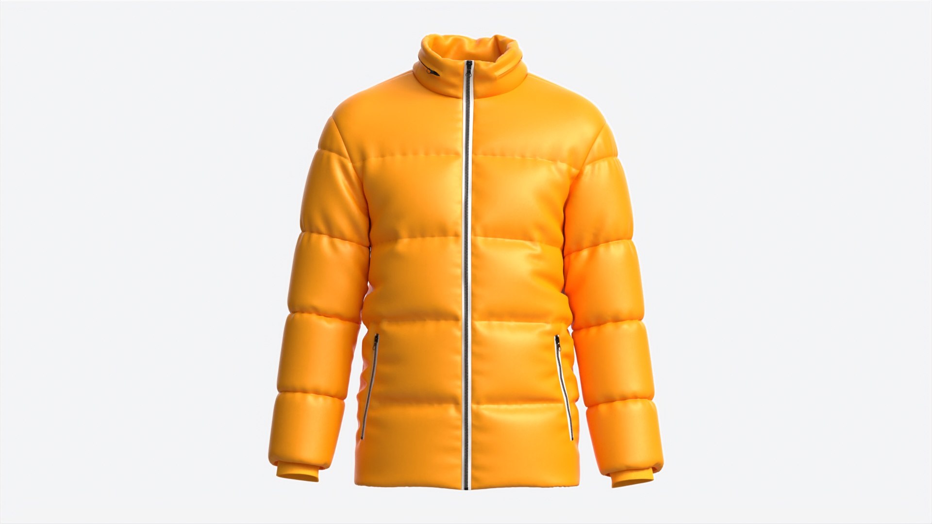 Quilted Jacket For Men Mockup Yellow 3D Model - TurboSquid 2073849