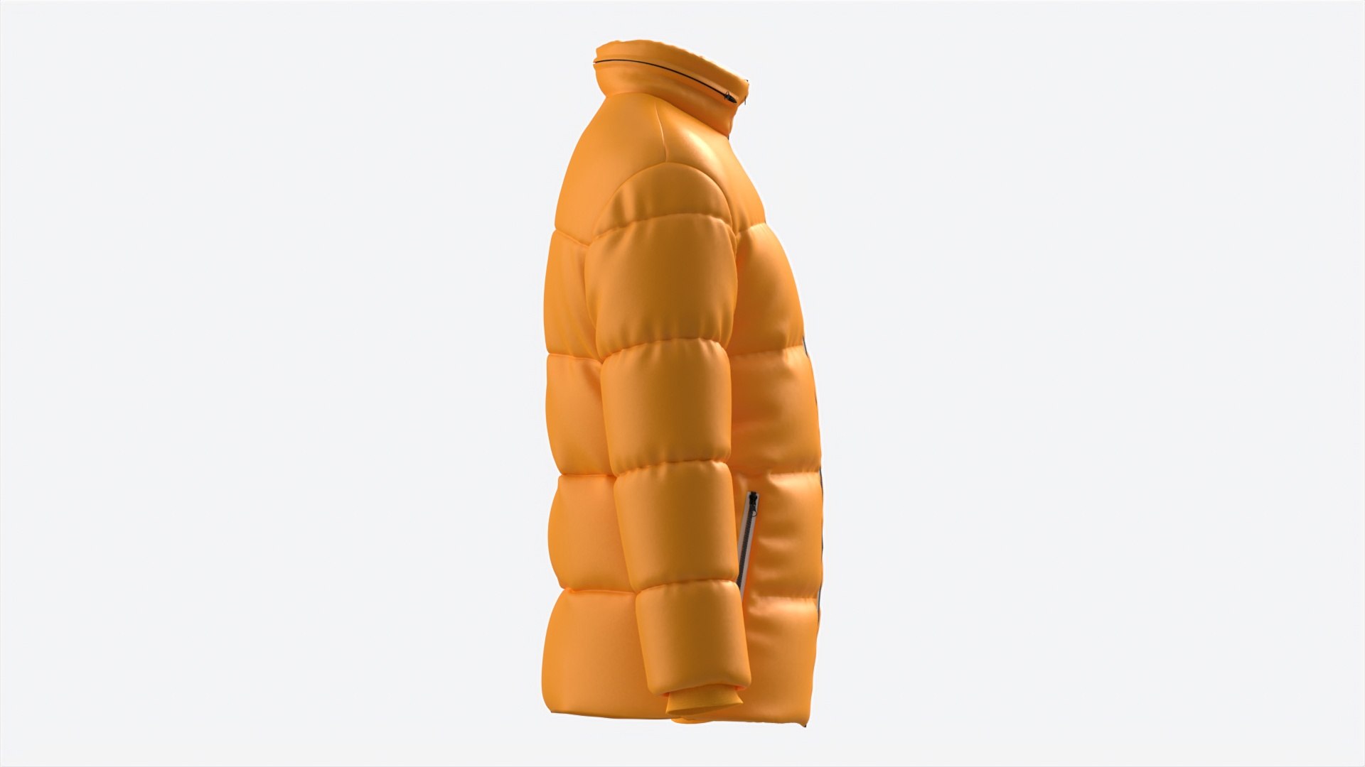 Quilted Jacket For Men Mockup Yellow 3D Model - TurboSquid 2073849