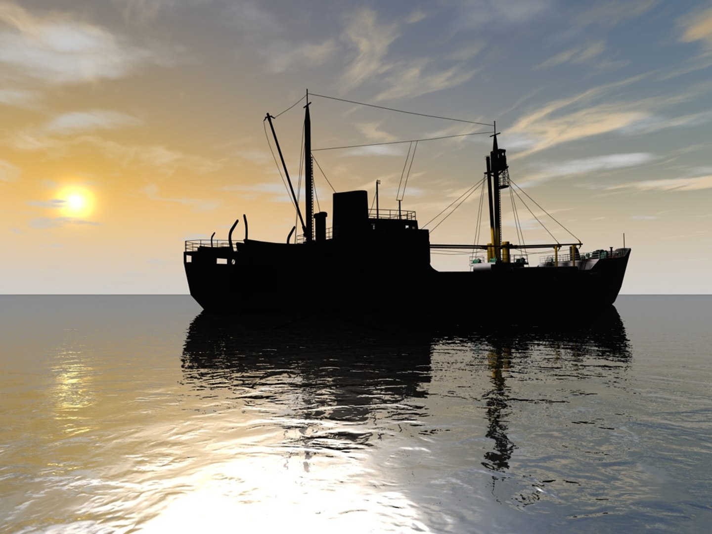 Polar Cargo Ship Kista 3d Model