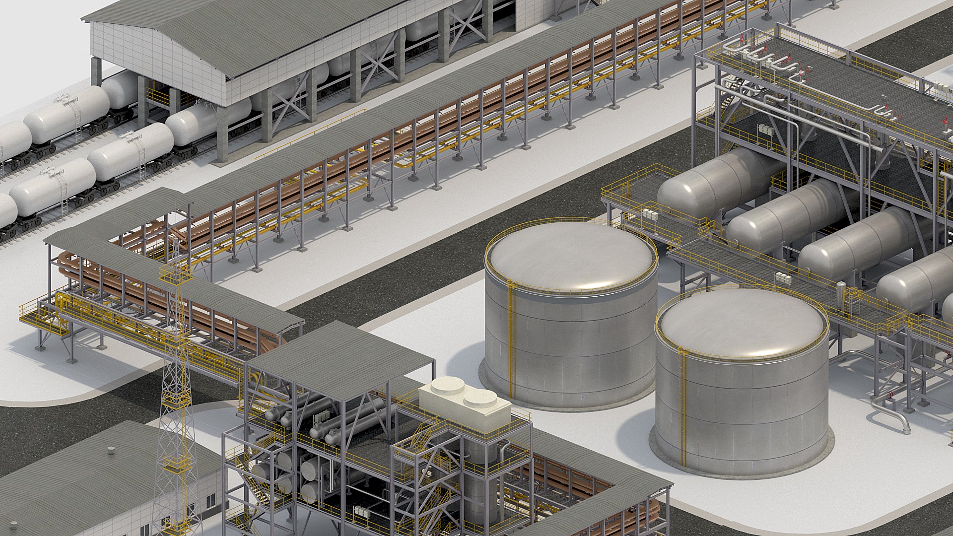 Factory kitbash 3D model - TurboSquid 1344345