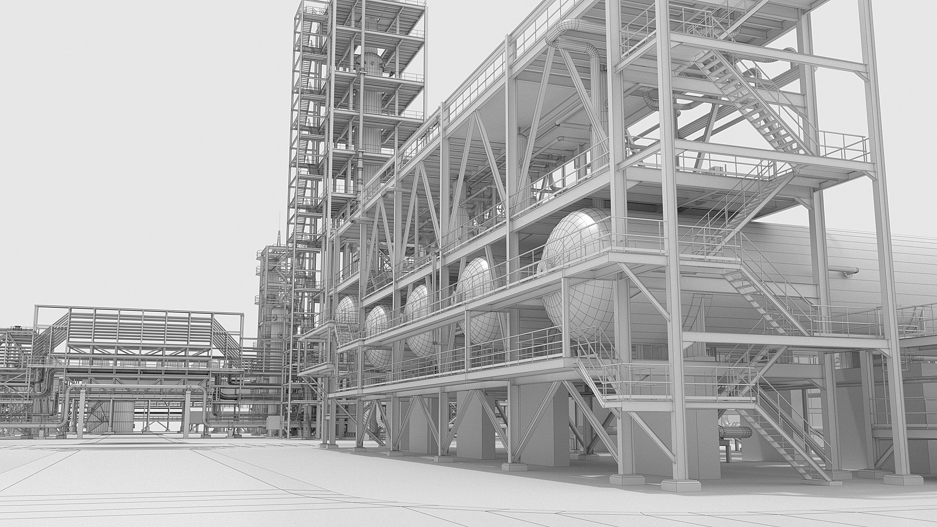 Factory kitbash 3D model - TurboSquid 1344345