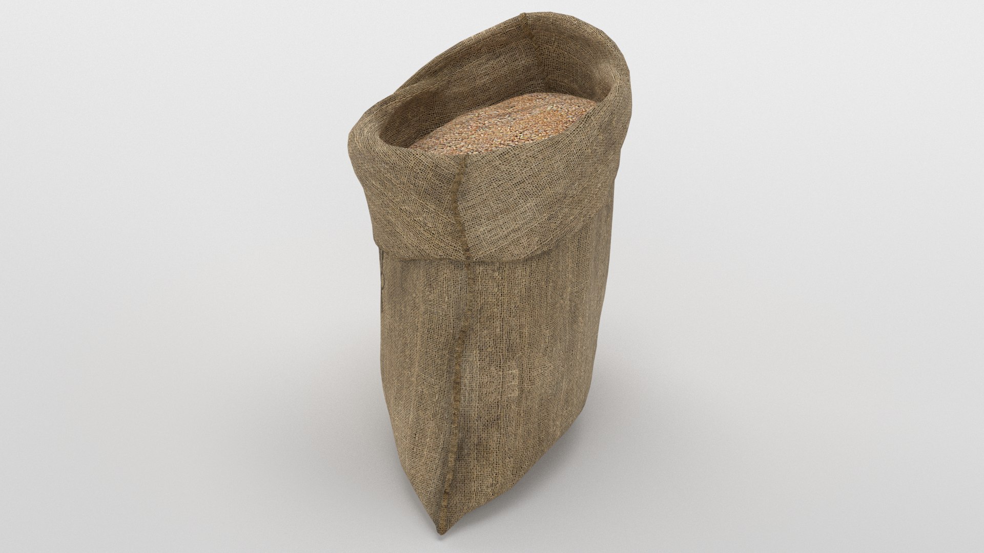 3D Food Sack Grain Open - TurboSquid 1407858