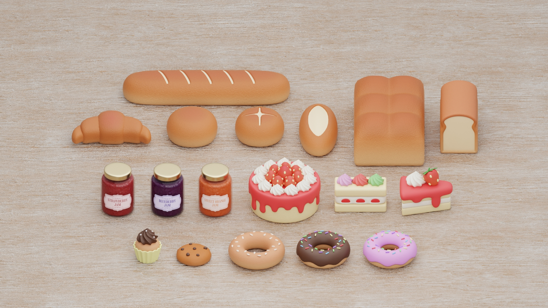 3D Bakery Collection - TurboSquid 2261558