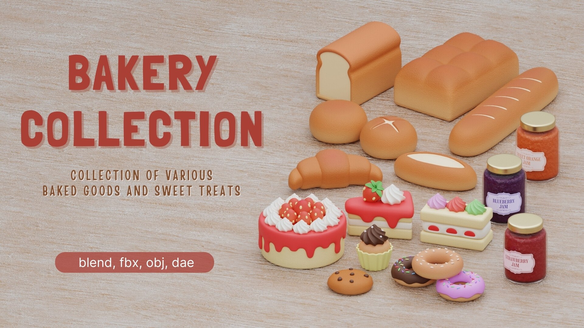 3D Bakery Collection - TurboSquid 2261558