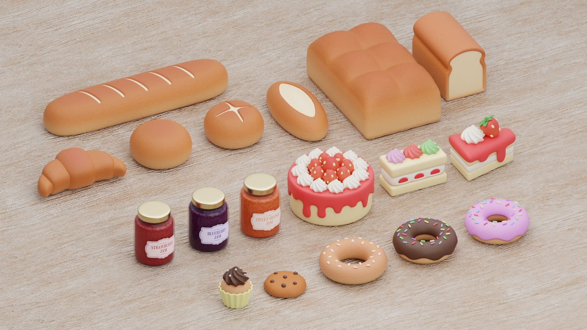 3D Bakery Collection - TurboSquid 2261558