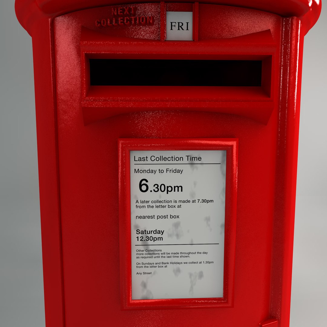 red post box c4d
