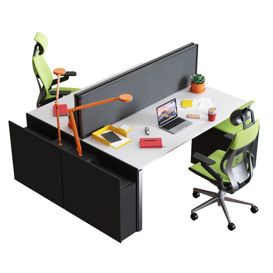 Steelcase Frameone - Office Table 3D - TurboSquid 1636377