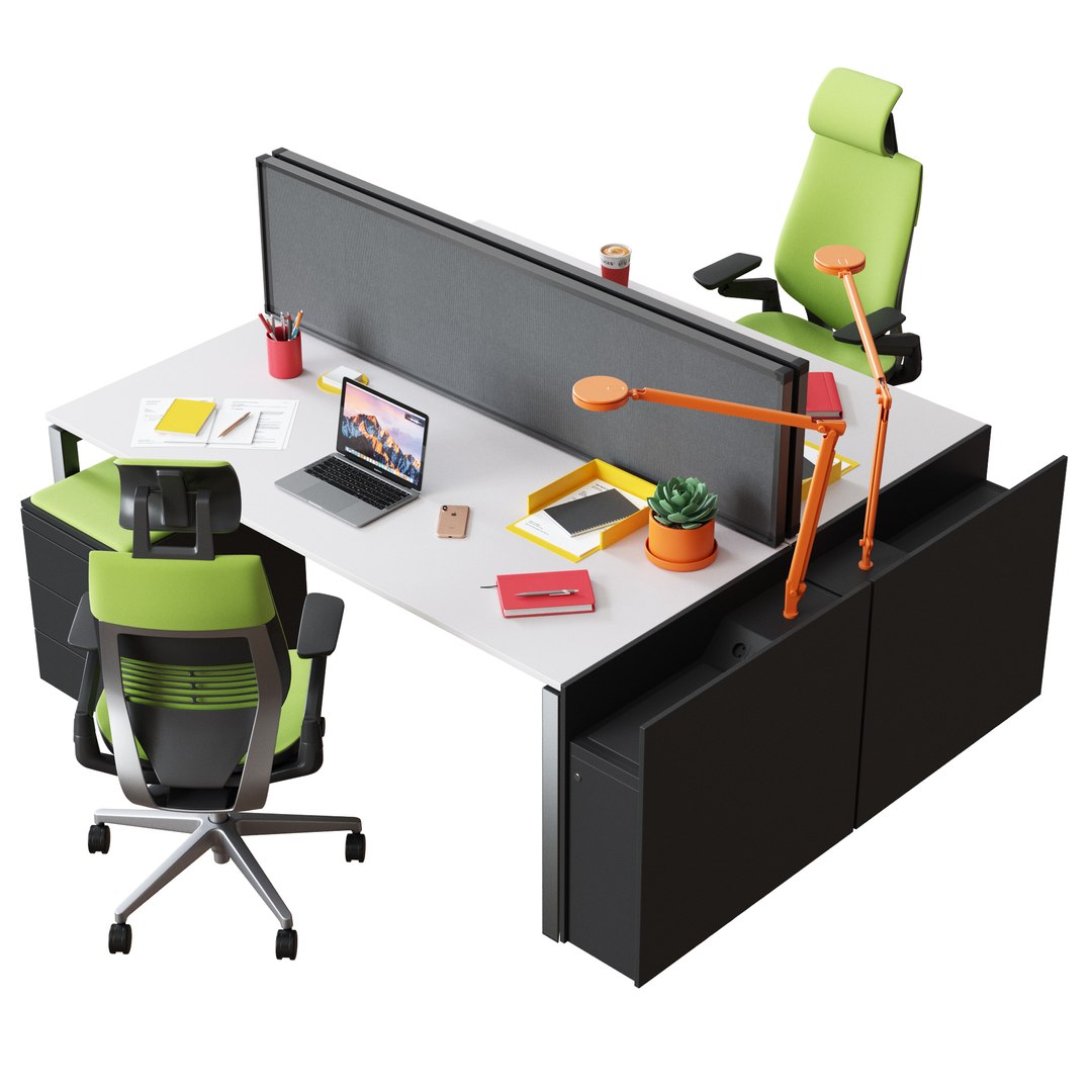 Steelcase Frameone - Office Table 3D - TurboSquid 1636377