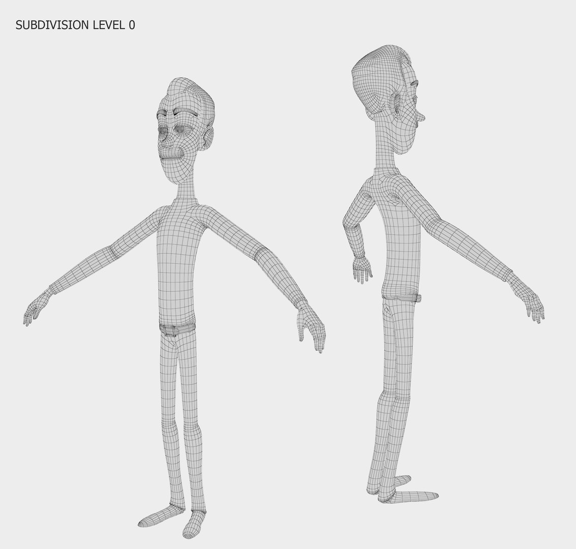 3D Model Cartoon Man Journalist Writer - TurboSquid 1357998