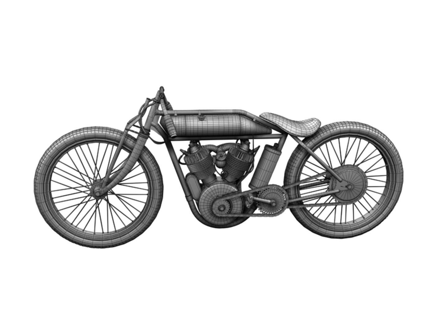 3d Indian Boardtrack Racer 1920 Model