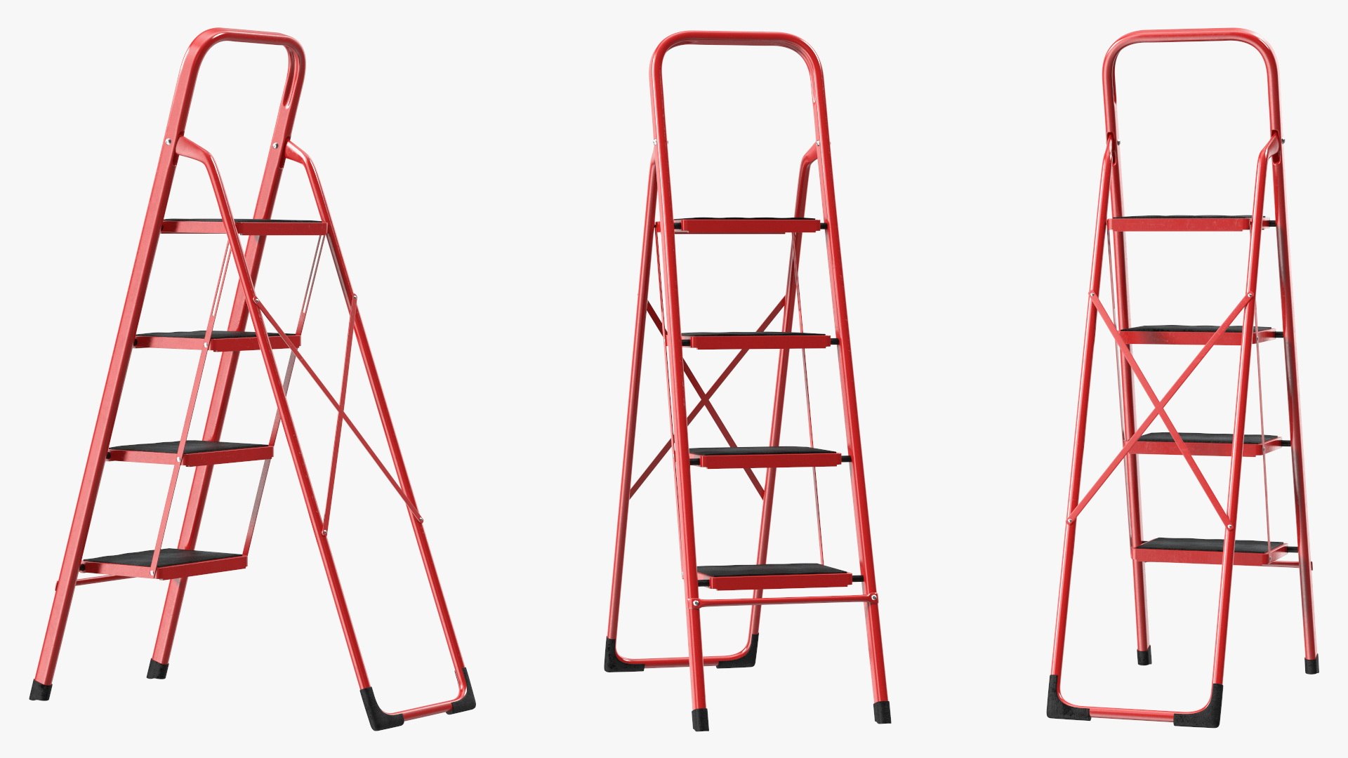 4 Step Ladder For Home Folded Rigged 3D Model - TurboSquid 2207162