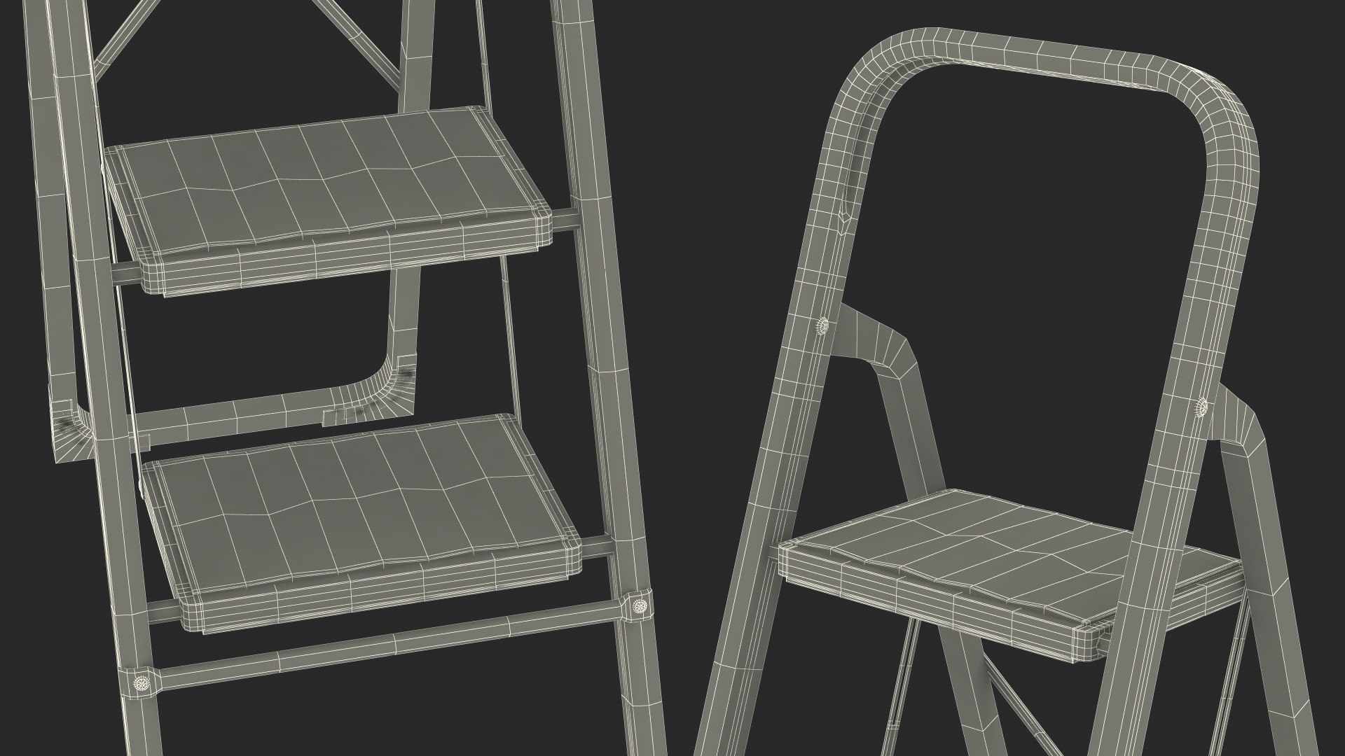 4 Step Ladder For Home Folded Rigged 3D Model - TurboSquid 2207162