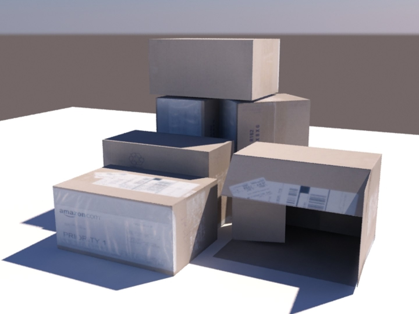 3d model shipping box