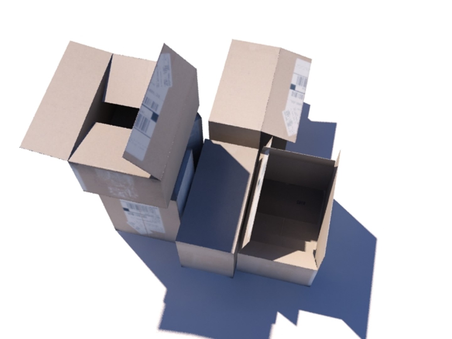 3d model shipping box
