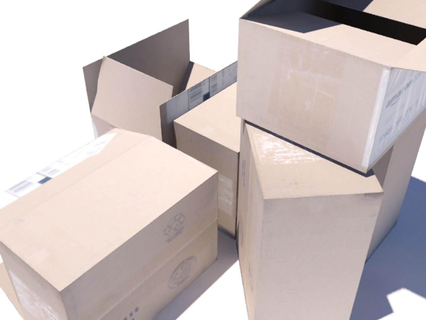 3d model shipping box