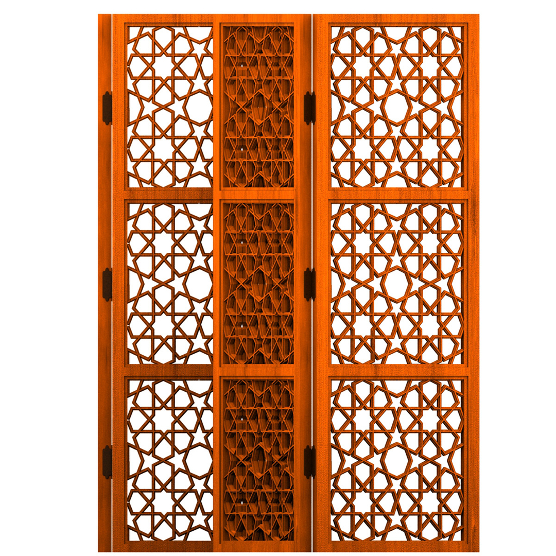 3d islamic folding screen model