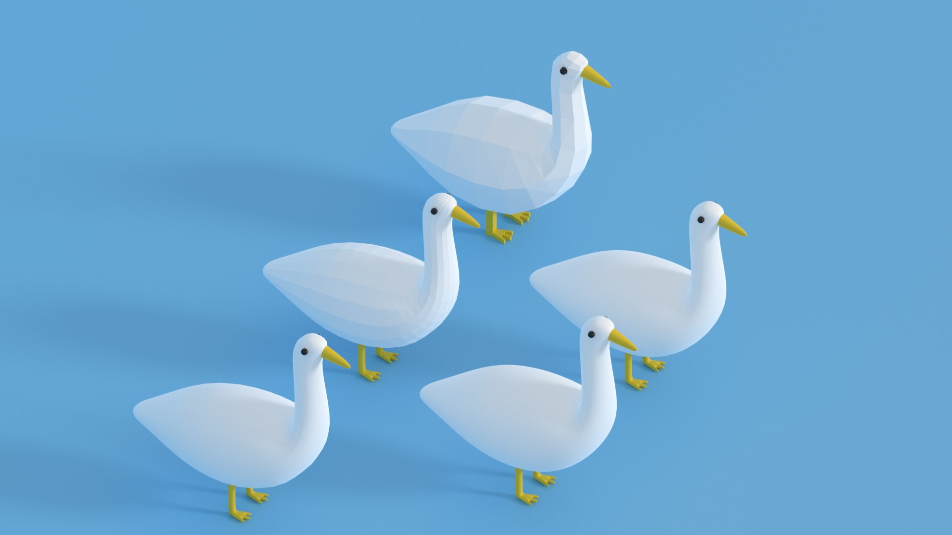 3D Cartoon Goose - TurboSquid 1770462