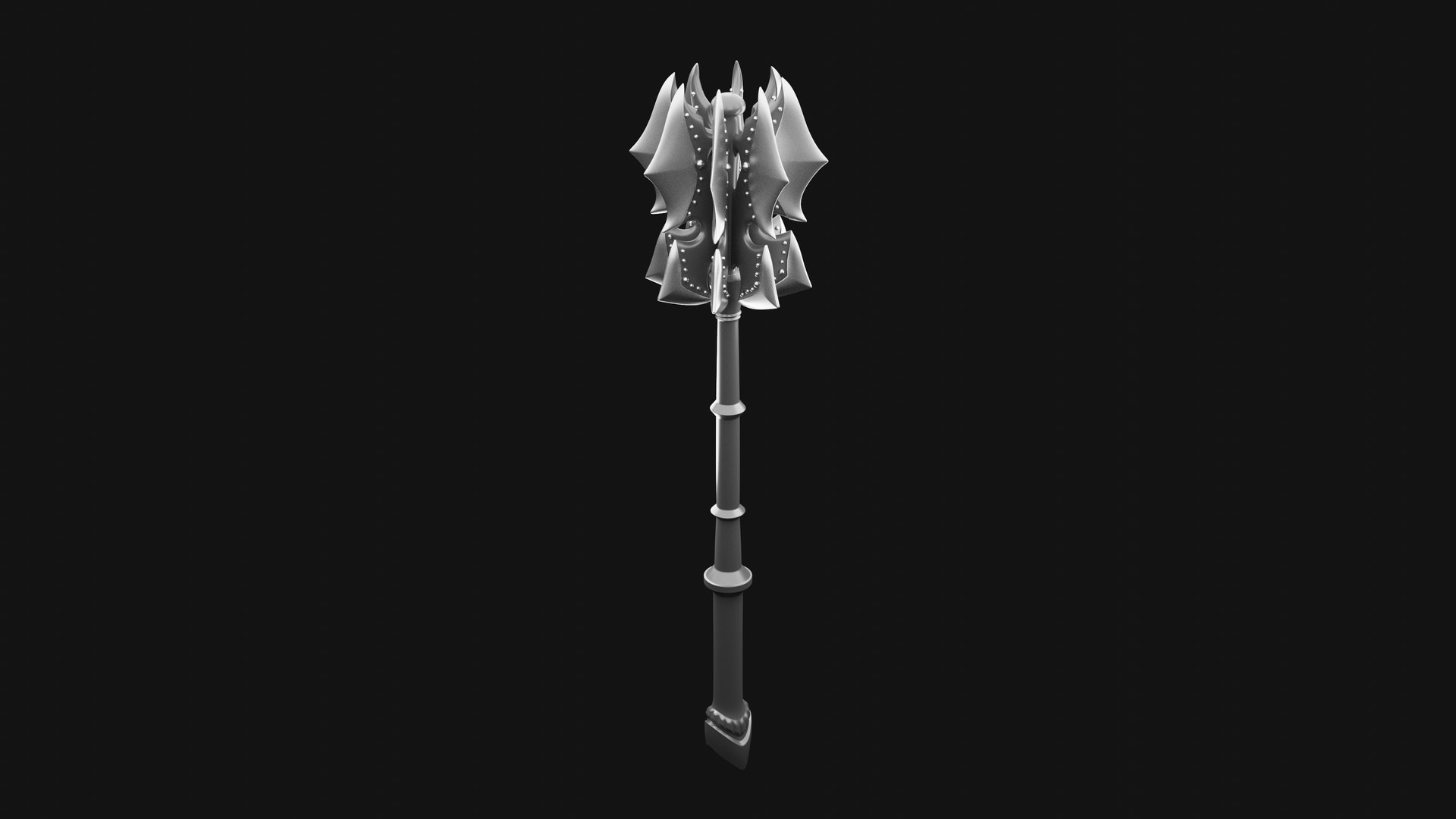 Flanged Mace 3D Model - TurboSquid 2108234