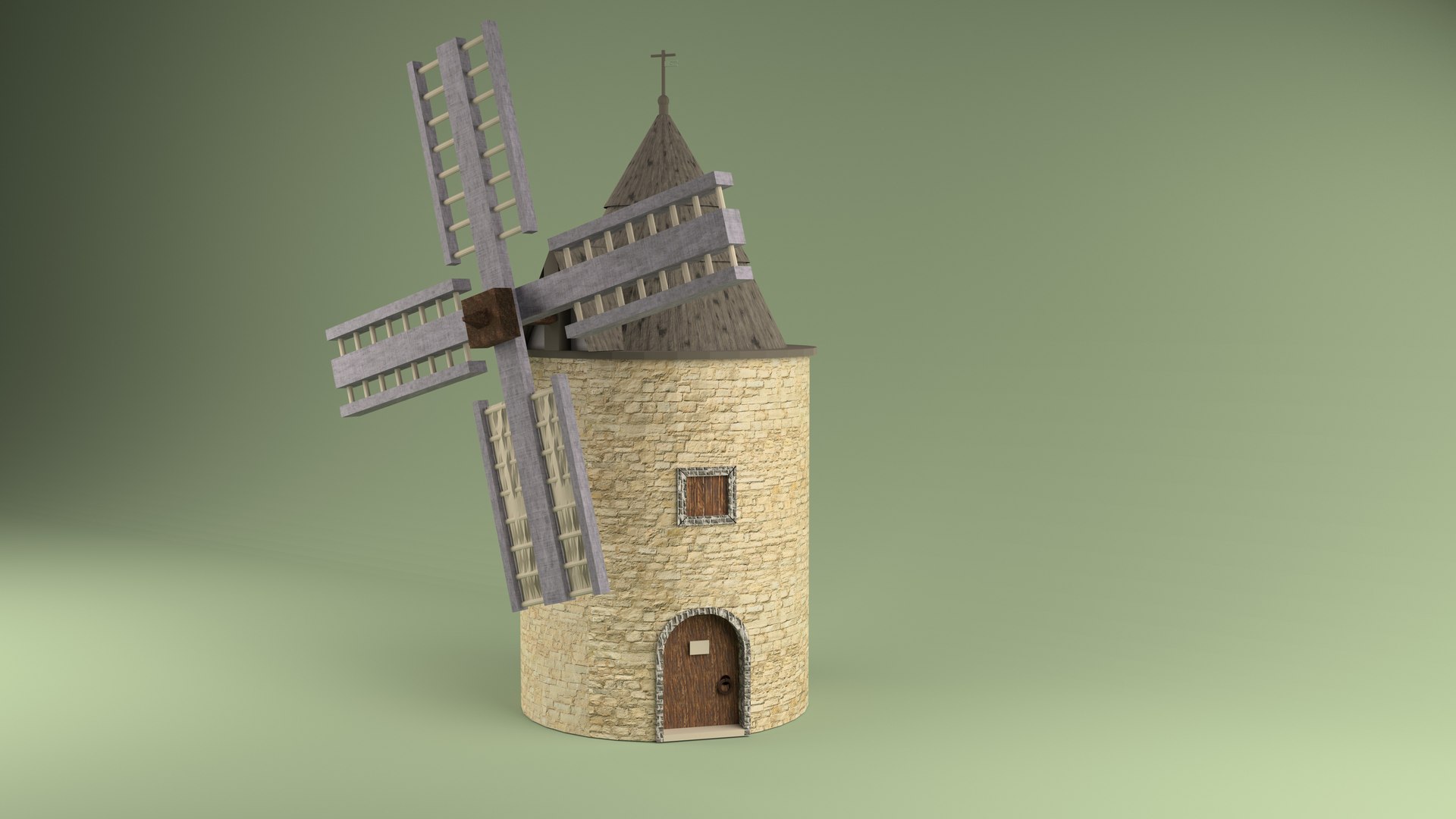3D Windmill Building Model - TurboSquid 1382017