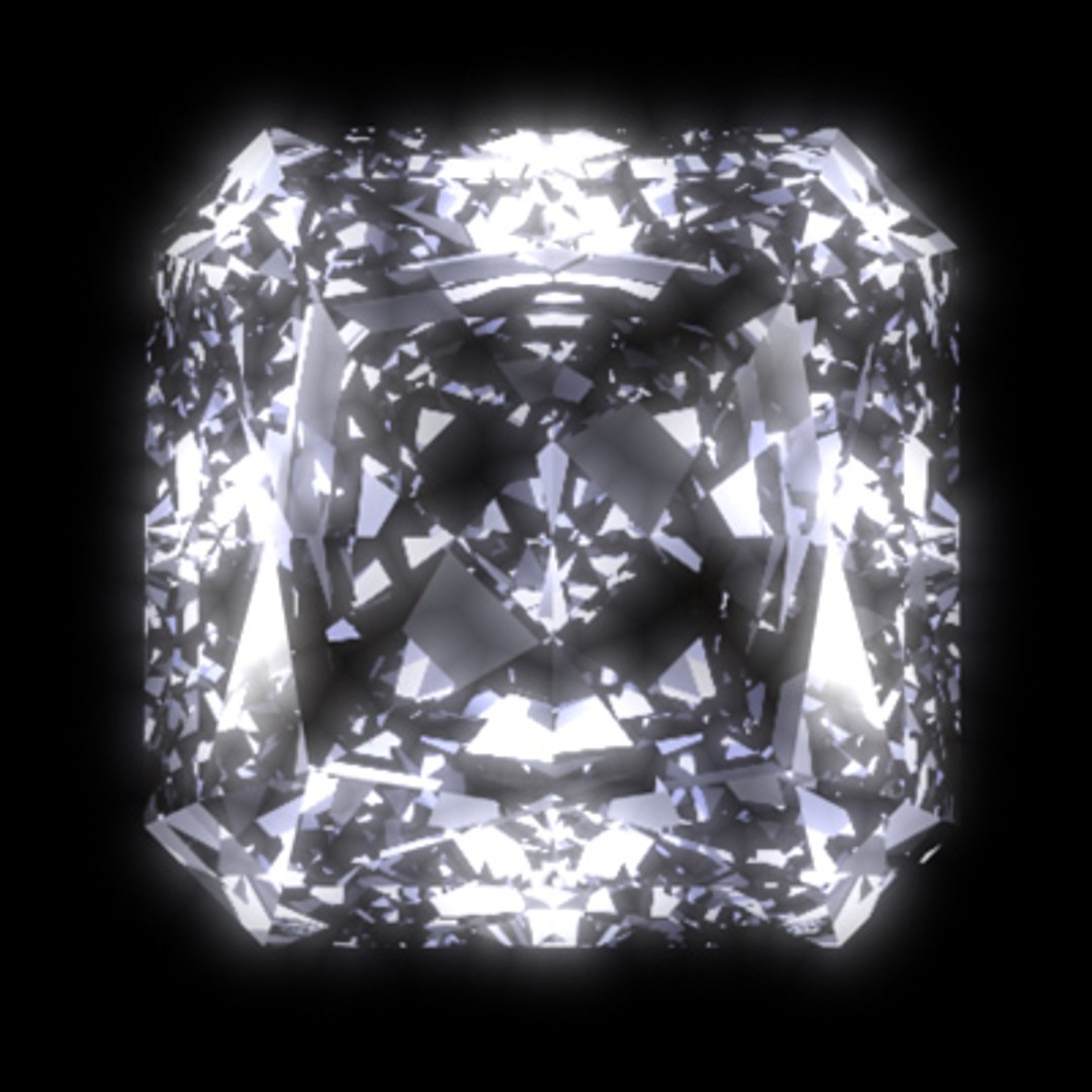 3d Radiant Diamond Cut