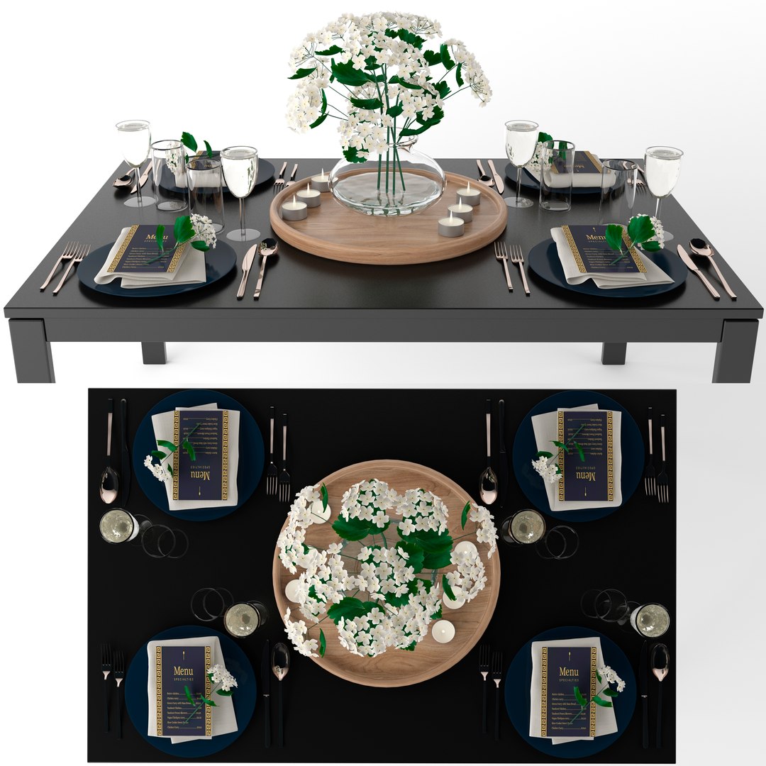 Table Setting 3D Model - TurboSquid 1603404