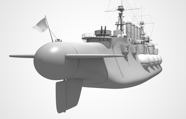 3D steampunk flying cruiser model - TurboSquid 1957554