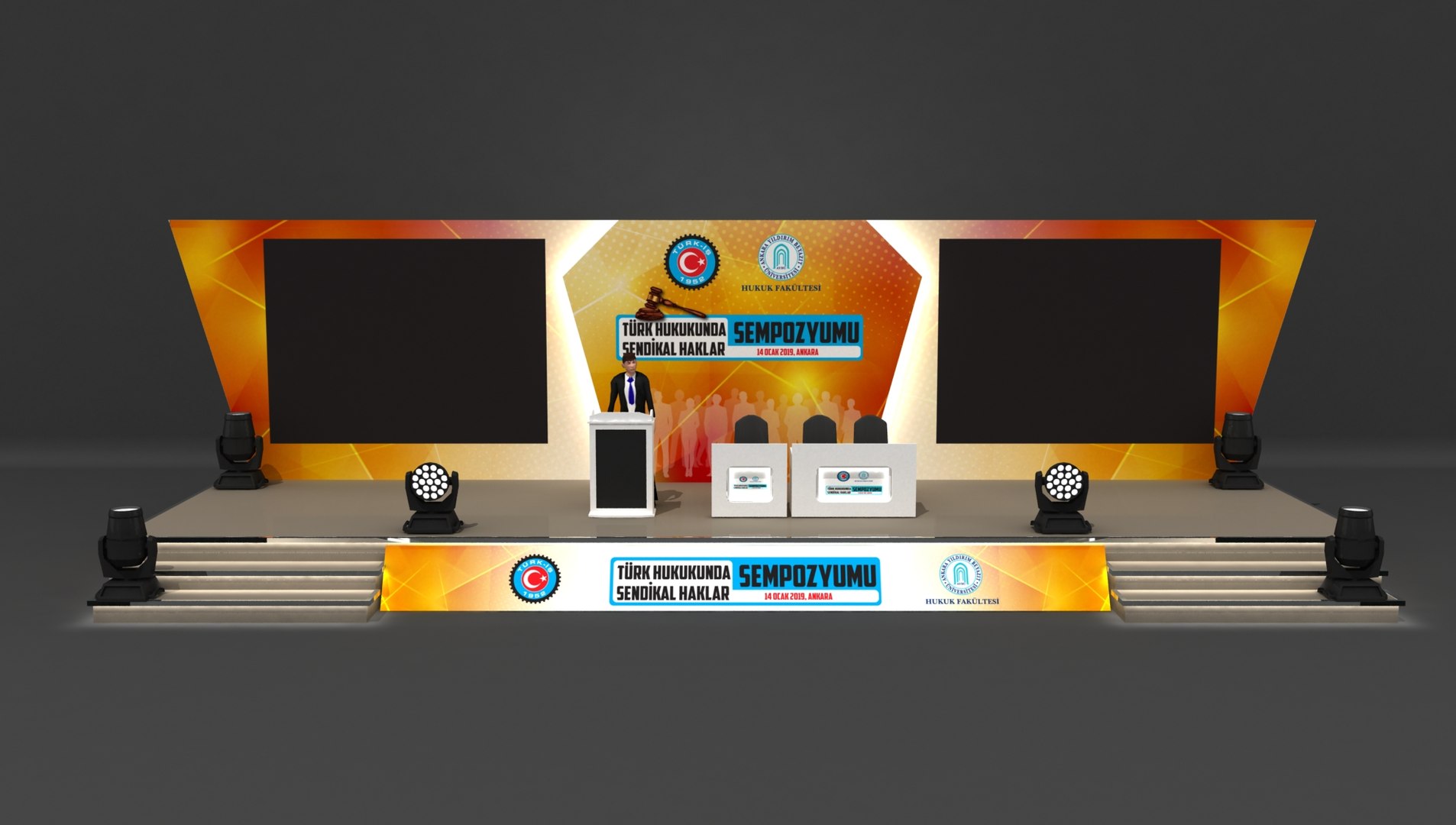 3D stage meeting model - TurboSquid 1569733