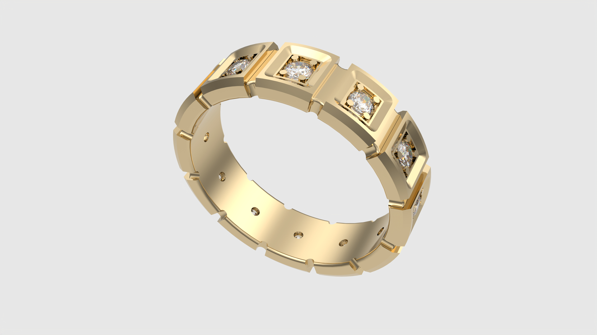 3D Square Setting Eternity Band JDBCo Model - TurboSquid 2350023