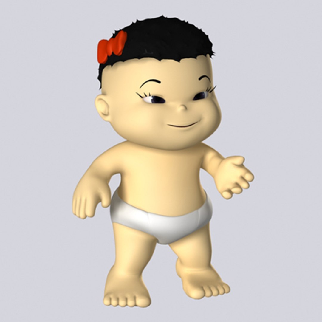 3d Model Baby Girl