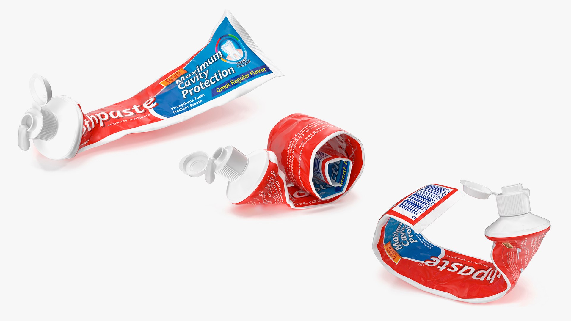 Used Toothpaste Tubes Collection 3D - TurboSquid 2118766