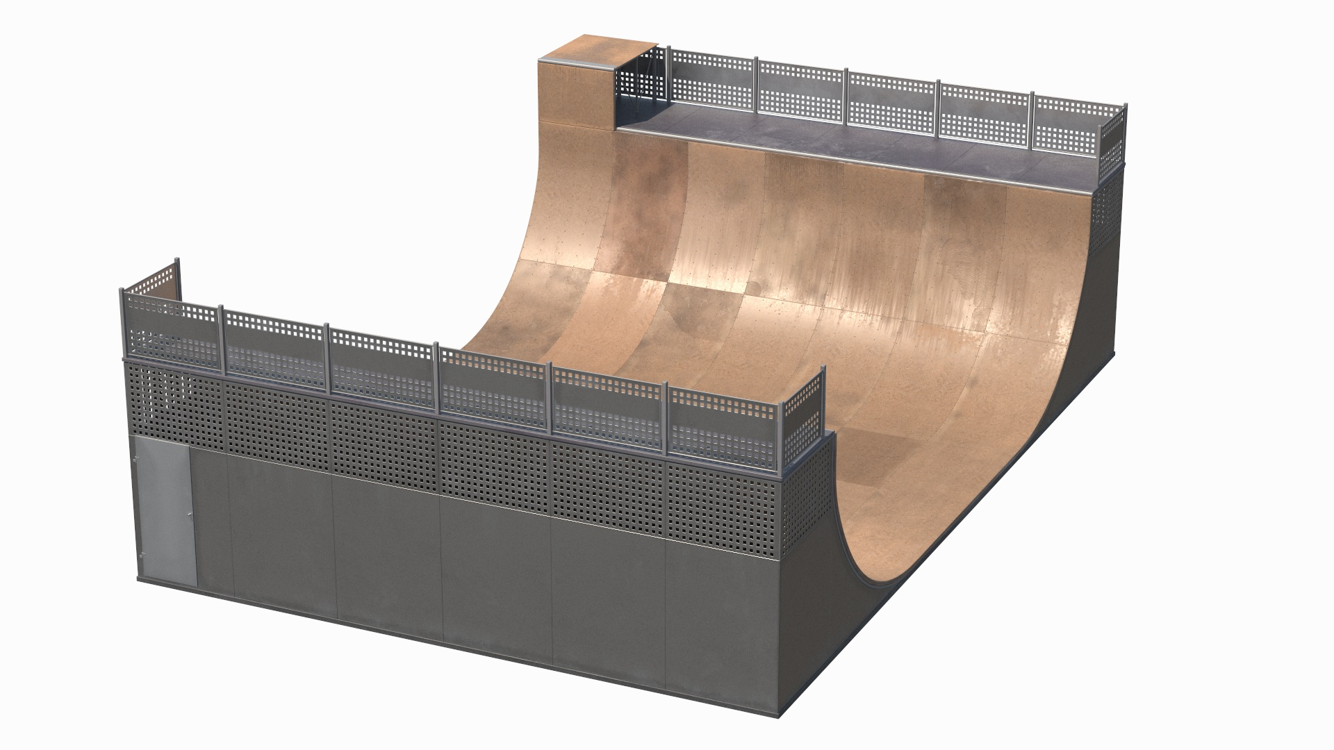Half Pipe Skate Ramp Model - TurboSquid 2307242