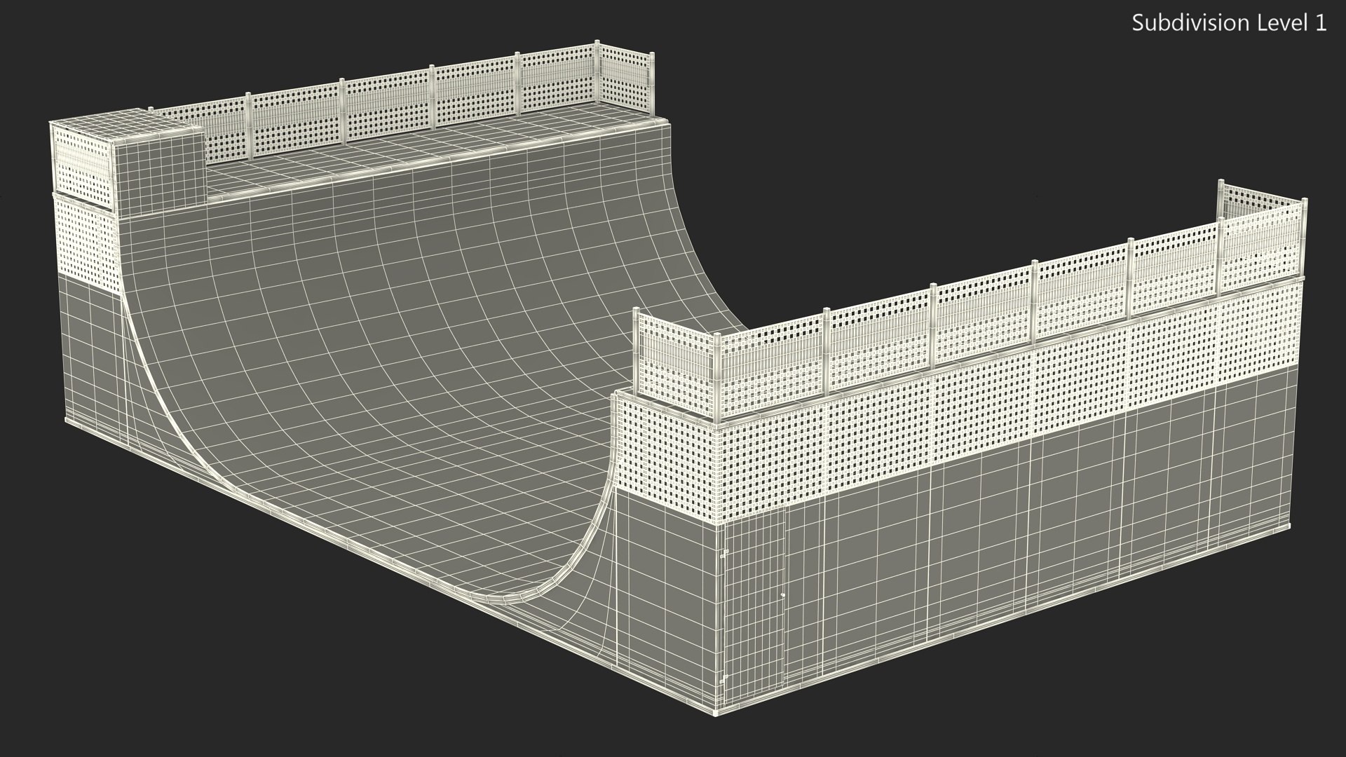 Half Pipe Skate Ramp Model - TurboSquid 2307242