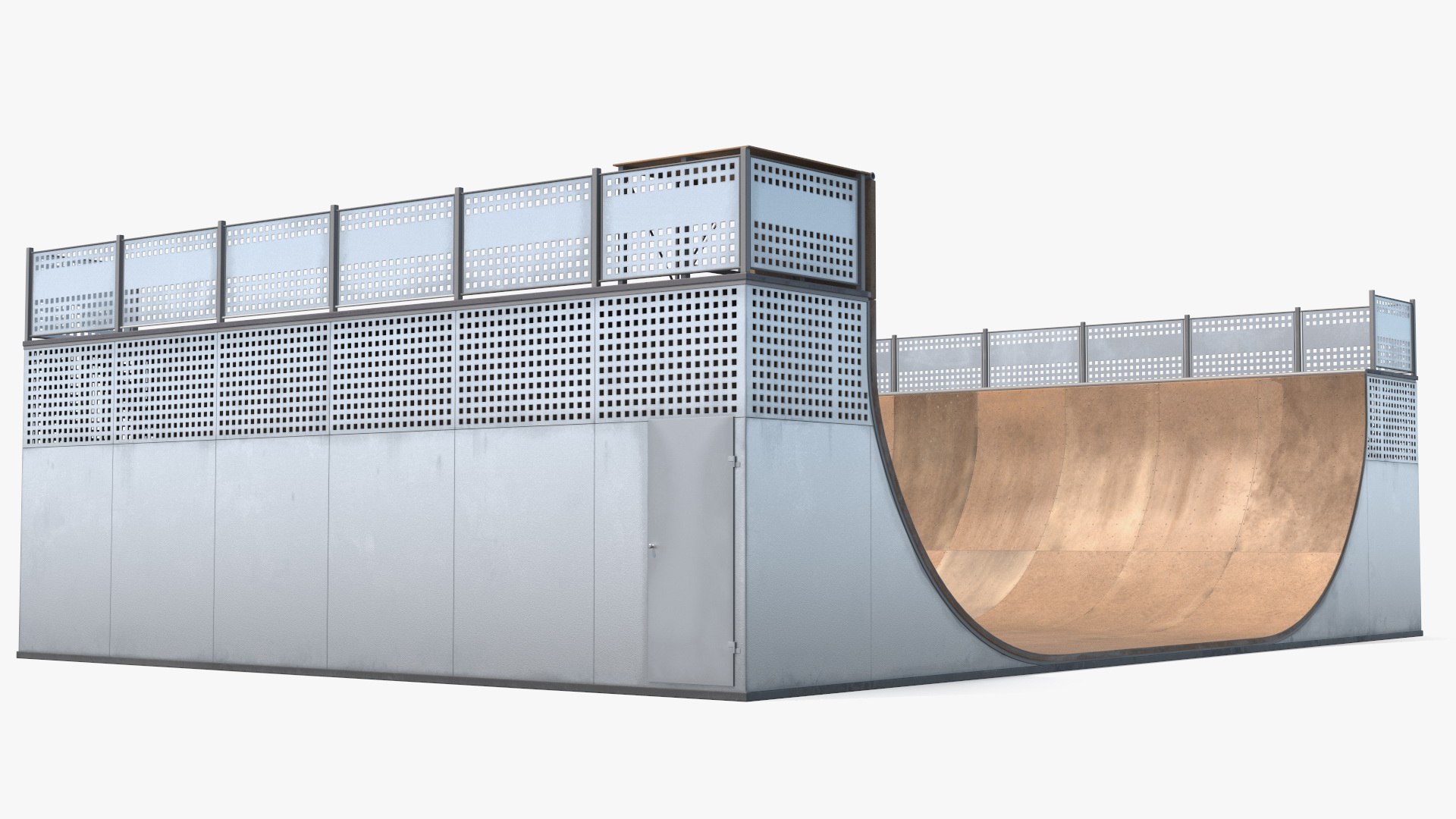 Half Pipe Skate Ramp Model - TurboSquid 2307242